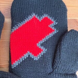 LOVEBOT | Accessories | Lovebot Silver Lining Half A Heart Mittens ...